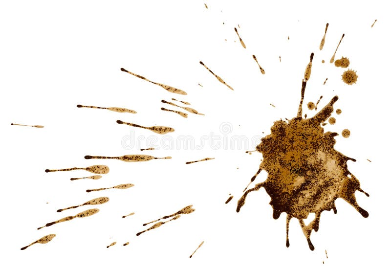 Coffee or Mud Splat. Vector Stock Vector - Illustration of liquid ...