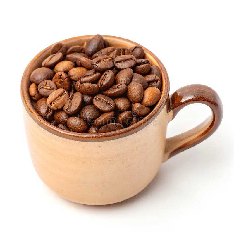 Coffee Mug with Coffee Beans â€ Aromatic Morning Brew Stock ...