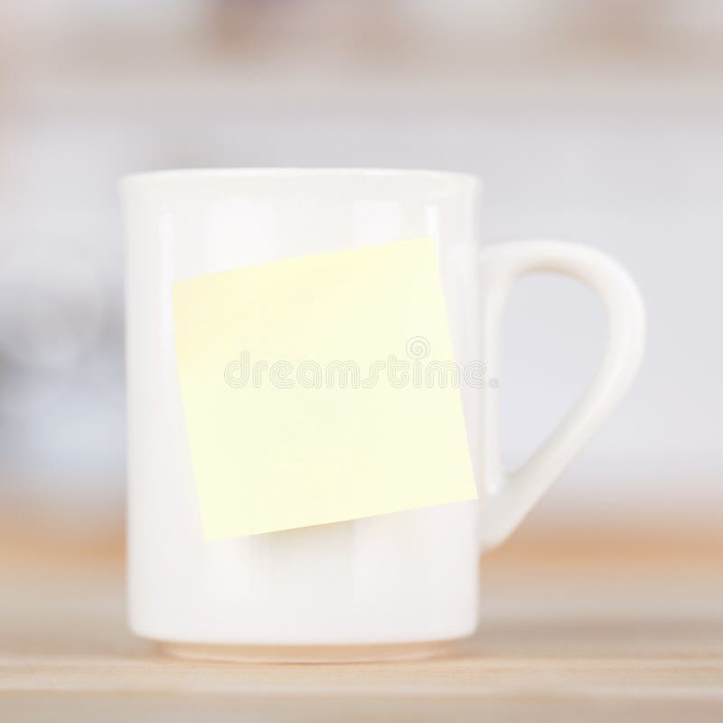 Coffee Mug with Blank Tag stock image. Image of focus - 31881379