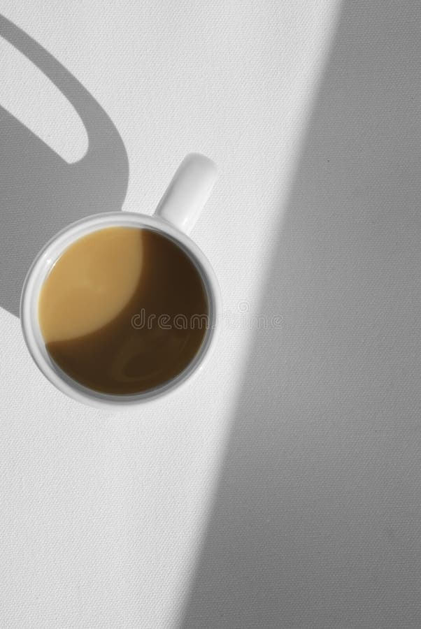 Coffee Mug with Cappuccino, Above View Stock Photo - Image of clear ...