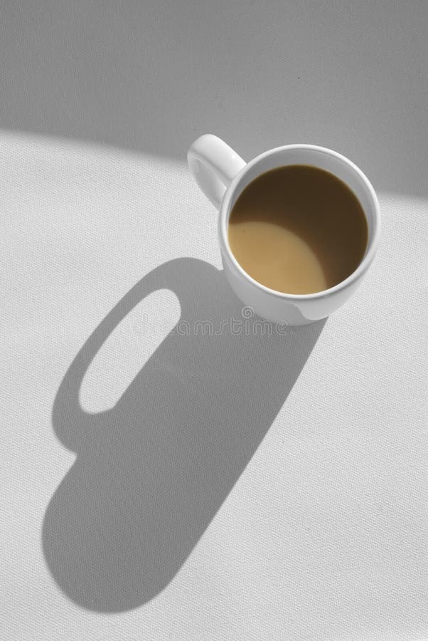 Coffee Mug with Cappuccino, Above View Stock Image - Image of energetic ...