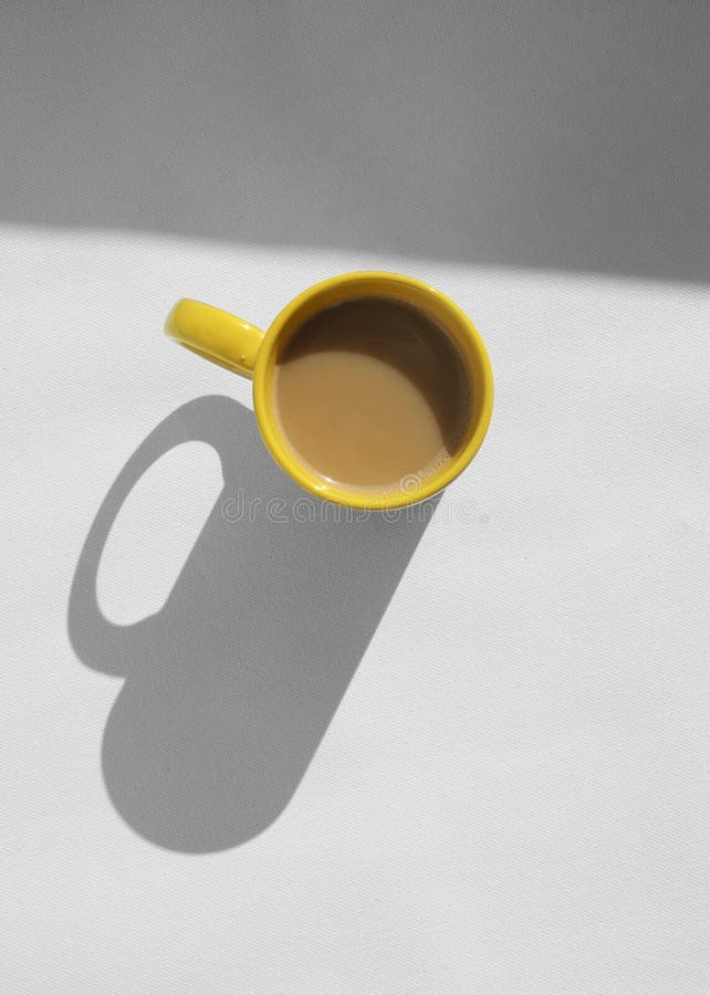 Coffee Mug with Cappuccino, Above View Stock Image - Image of ceramic ...