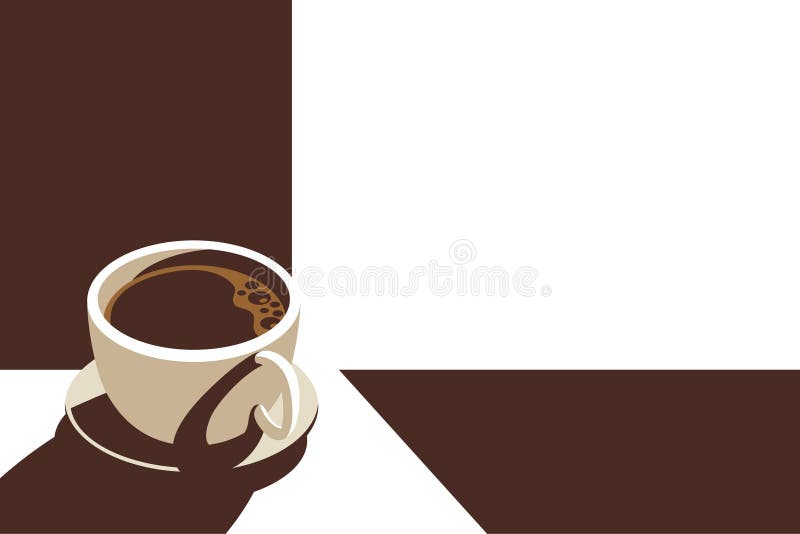 Coffee Mug Design Template with Blank Space, Flat Design Template with ...