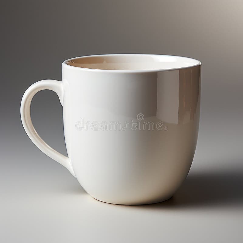 Simplistic White Cup on Gray Surface - Ultra Detailed Uhd Image Stock ...