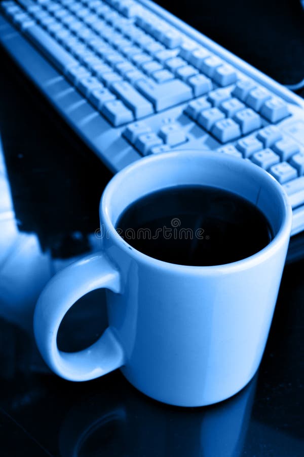 Coffee mug and keyboard stock photo. Image of objects - 6996114