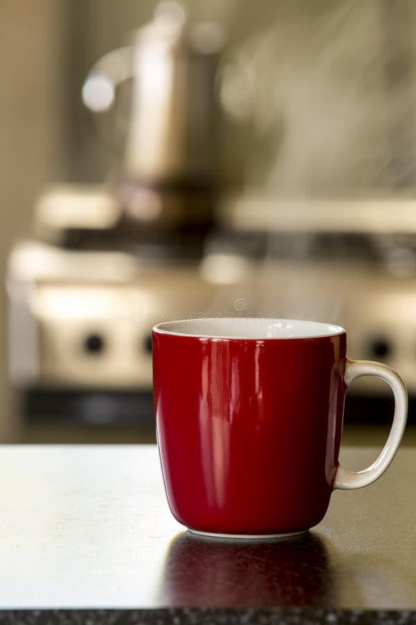 Coffee Mug red stock image. Image of breakfast, kitchen - 26850413