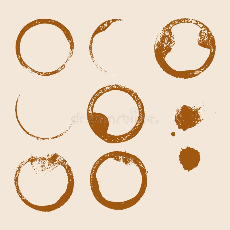 Coffee Mug Stain and Splat Vector Collection Set Stock Vector ...