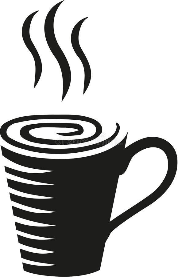 Coffee mug with steam stock vector. Illustration of beverage - 107160079