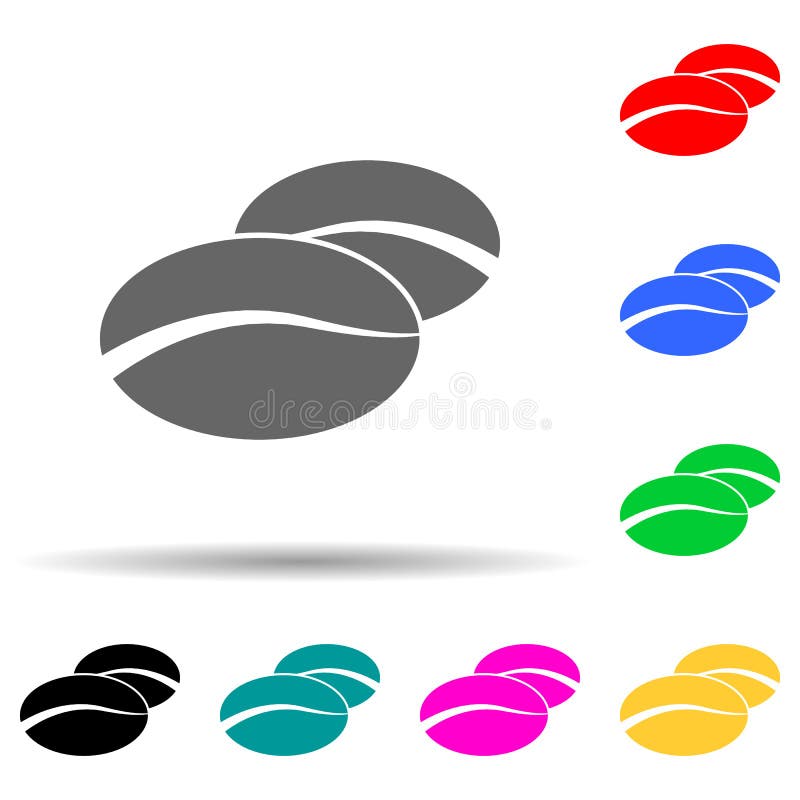 Coffee Multi Color Style Icon. Simple Glyph, Flat Vector of Nuts Icons ...