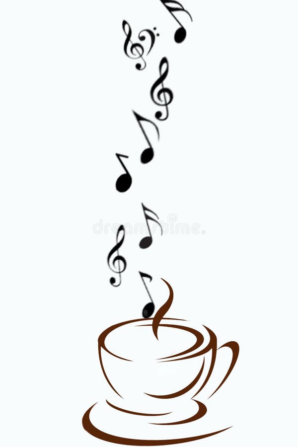 Music Notes Coffee Cup Stock Illustrations – 112 Music Notes Coffee Cup ...