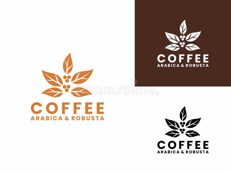 Coffee Nature Logo Design Vector. Plant with Coffee Bean Logo Design ...