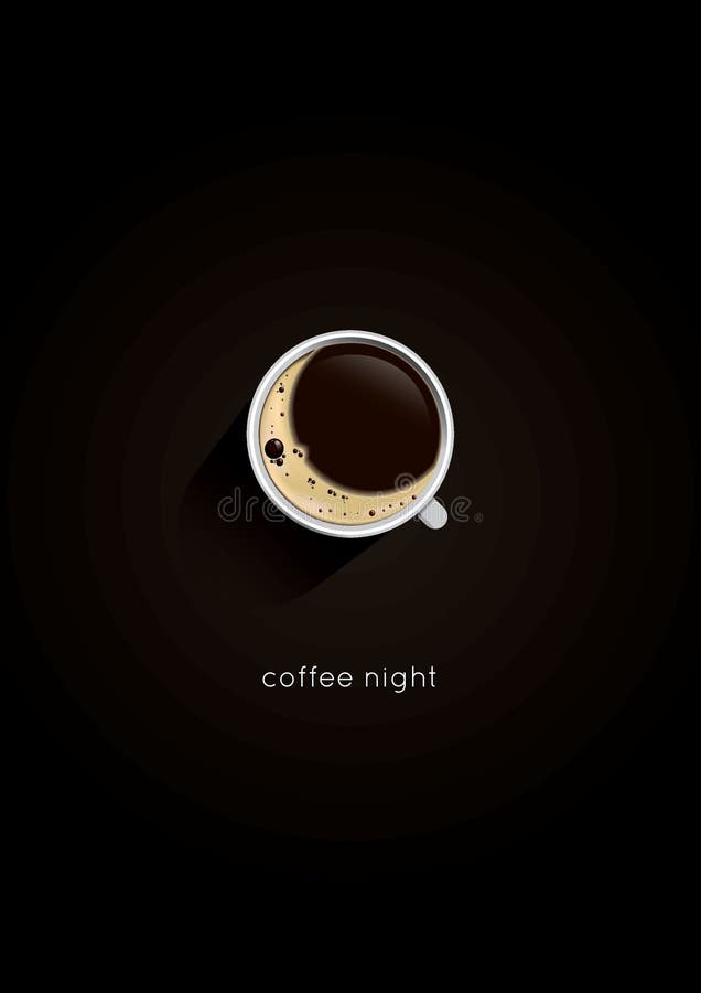 Coffee Night Poster. Vector Illustration Decorative Design Stock Vector ...