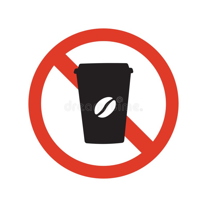 Coffee is Not Allowed. Isolated Vector Illustration Stock Illustration ...