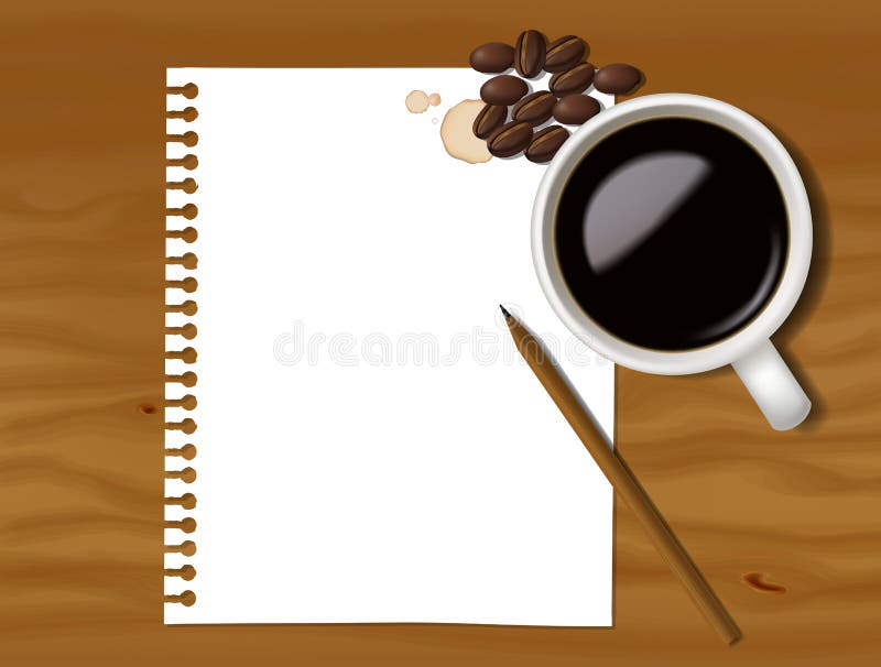 Coffee note stock vector. Illustration of paper, draw - 44931573