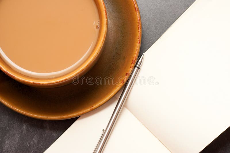 Coffee and notebook stock photo. Image of write, paper - 8570204