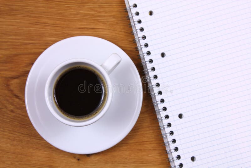 Coffee and notebook stock image. Image of desk, diary - 62756401