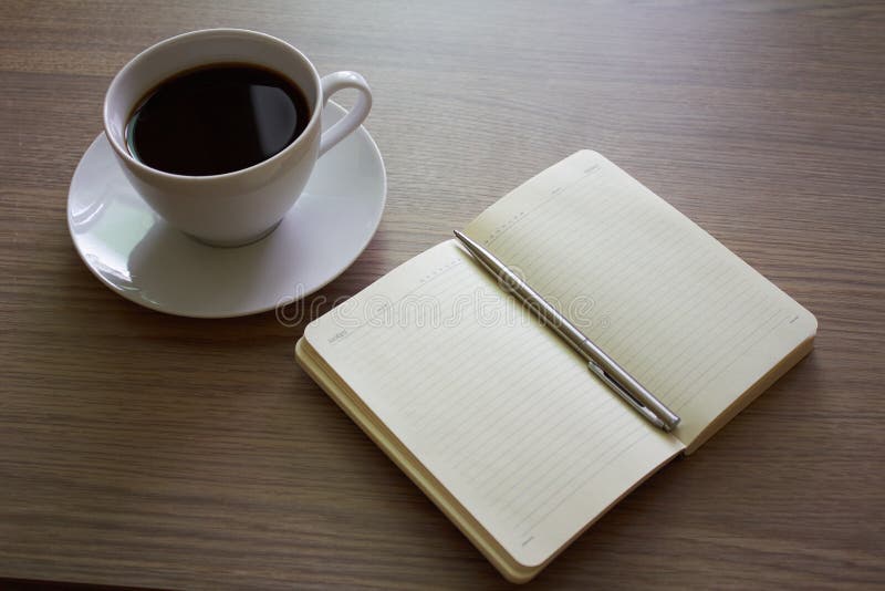 Coffee and notepad stock photo. Image of january, contemporary - 95126744