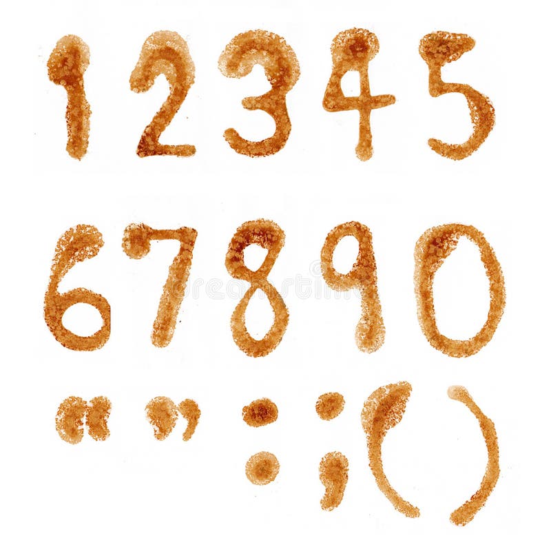 Coffee number mark stained stock illustration. Illustration of concepts ...