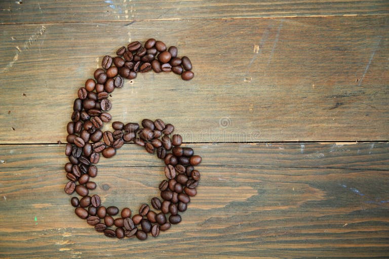 Coffee number six stock photo. Image of decoration, bean - 22952506
