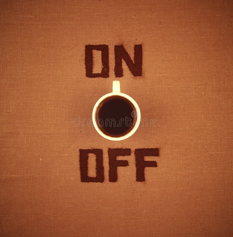 Coffee on/OFF stock image. Image of close, addiction - 24044699