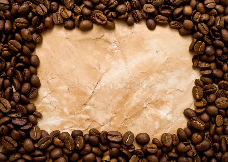 Coffee on an old paper stock photo. Image of columbia - 14012098