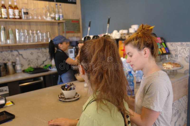 Coffee order at the bar editorial photography. Image of drink - 95046222