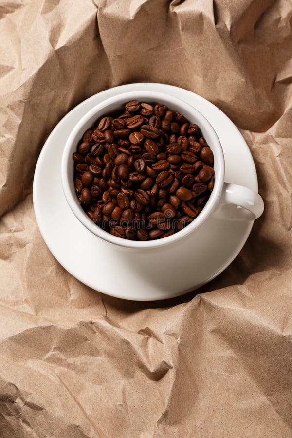 Coffee Over Crumpled Paper Surface Stock Photo - Image of heap, rough ...