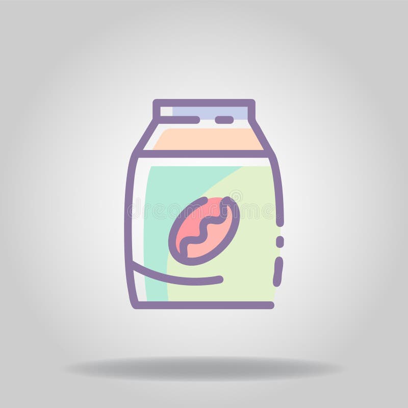 Coffee Pack Icon or Logo in Pastel Color Stock Vector - Illustration of ...