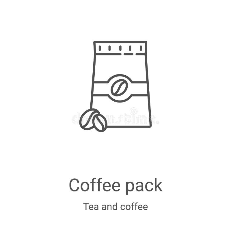 Coffee Pack Icon Vector from Tea and Coffee Collection. Thin Line ...