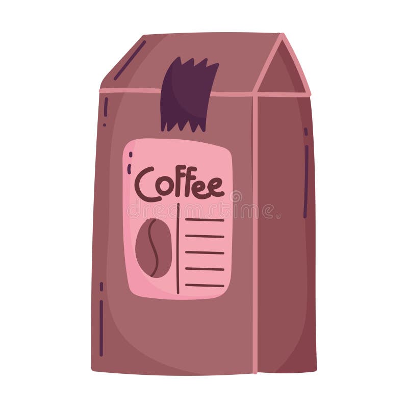 Coffee Pack Product Shop Isolated Icon Style Stock Vector ...