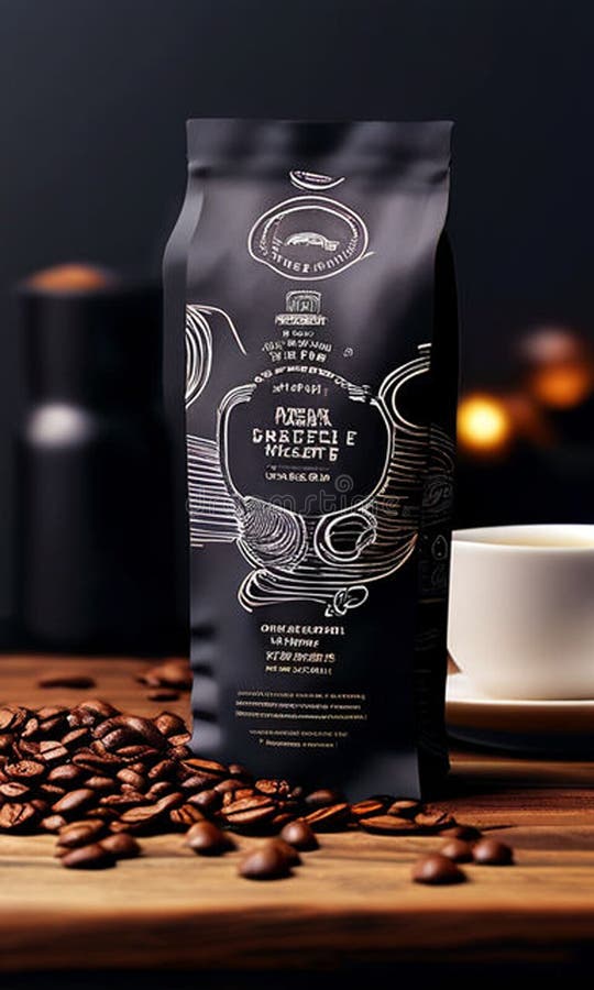Coffee Packaging Bag Mockup Stock Illustration - Illustration of retail ...