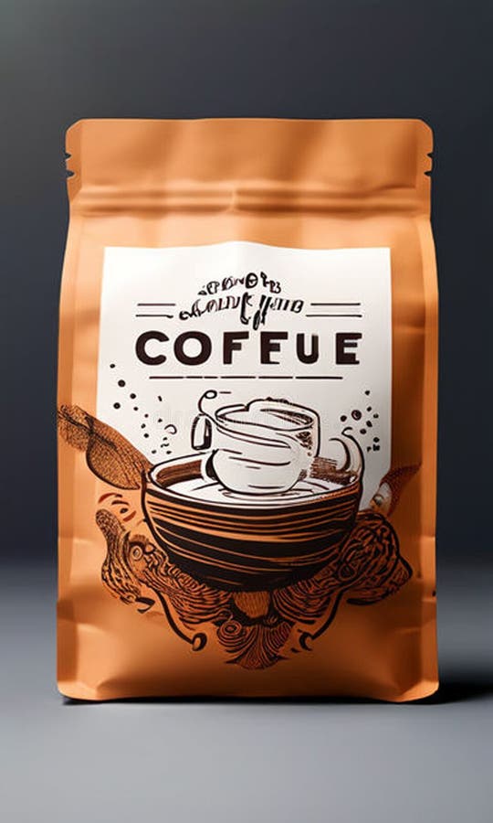 Coffee Packaging Bag Mockup Stock Illustration - Illustration of ...
