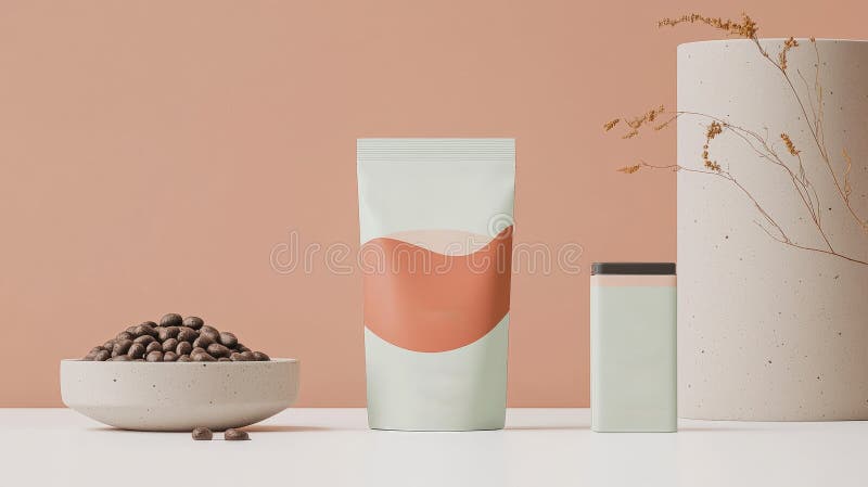 Coffee Packaging Design Minimalistic Display Stock Illustration ...