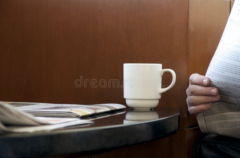 Coffee and the paper stock photo. Image of morning, drink - 11030828