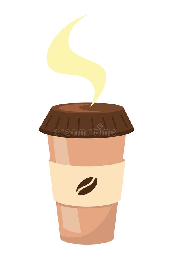 Coffee paper cup cartoon stock vector. Illustration of design - 142642235