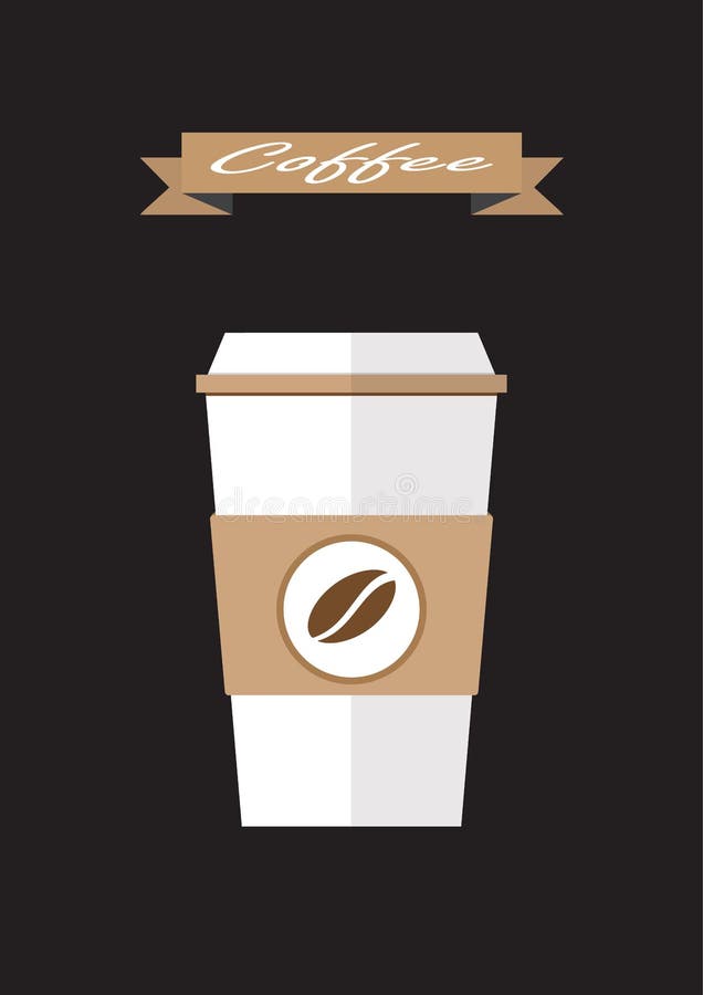 Coffee Paper Cup Flat Icon. Coffee Takeaway Vector Illustration Stock ...