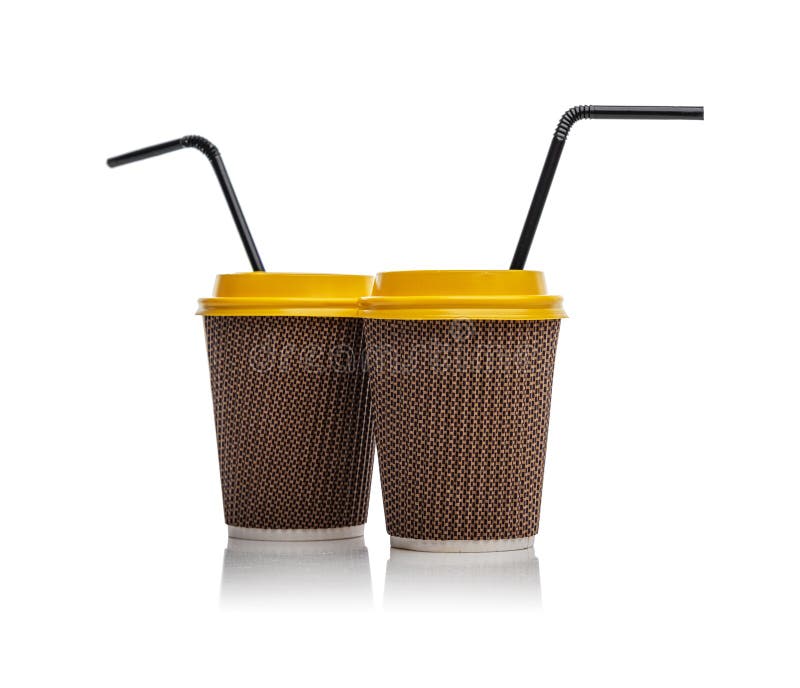 Coffee Paper Cup Isolated on White Stock Photo - Image of coffee ...