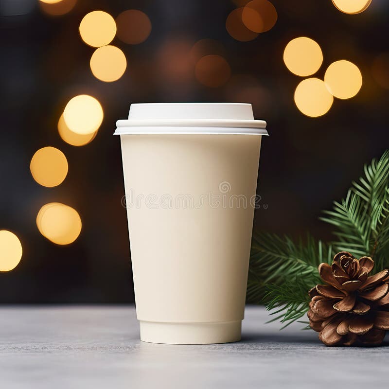 Coffee Paper Cup Mockup Ai Generated Stock Illustration - Illustration ...