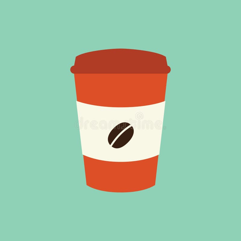 Coffee Paper Cup. Vector Illustration Decorative Design Stock Vector ...