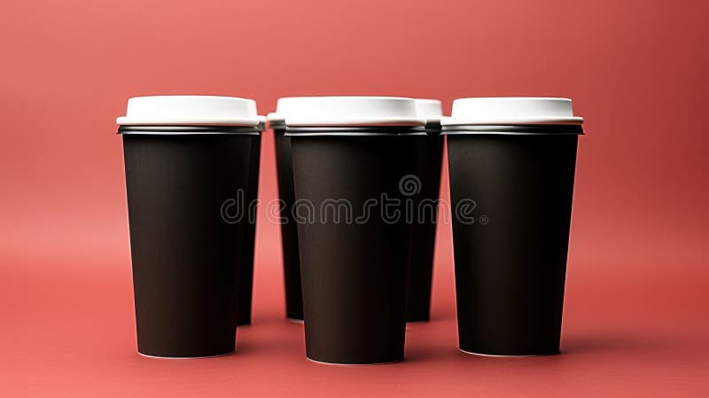 Coffee Paper Cups. Set of Coffee Paper Cups Mock Up with Copy and Logo ...
