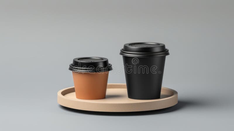 Coffee Paper Cups. Set of Coffee Paper Cups Mock Up with Copy and Logo ...