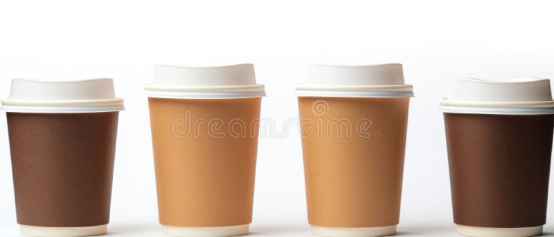 Coffee Paper Cups. Set of Coffee Paper Cups Mock Up with Copy and Logo ...