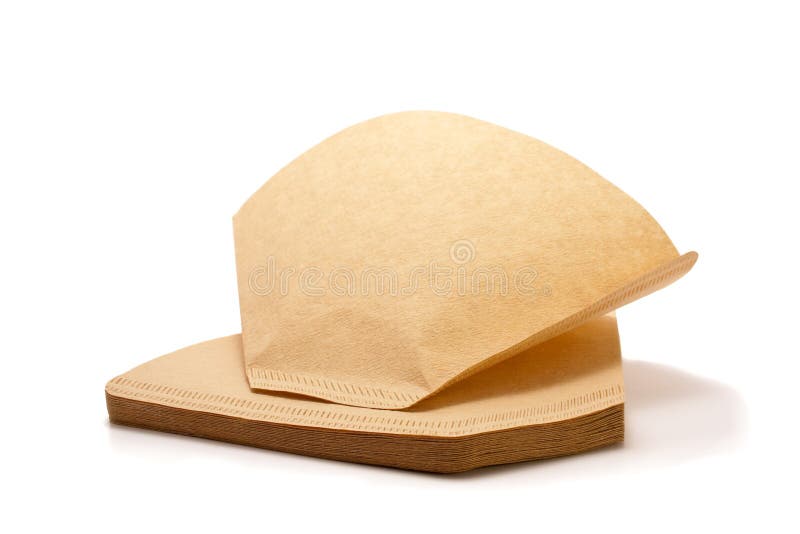 Coffee Paper Filter Stack Isolated Stock Image - Image of isolated ...