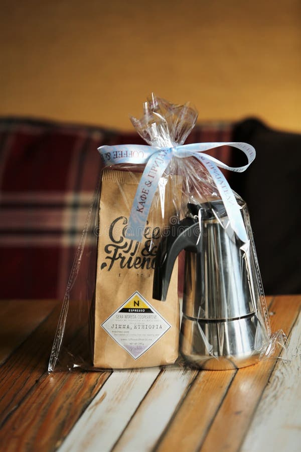 Coffee Paper Packaging with Coffee Mug Editorial Photography - Image of ...