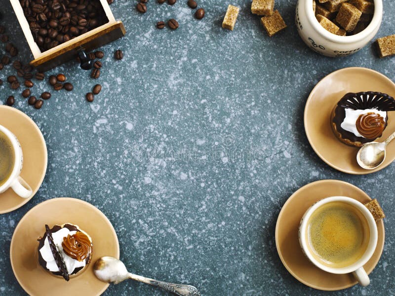 Coffee and pastries stock photo. Image of drink, espresso - 83681516