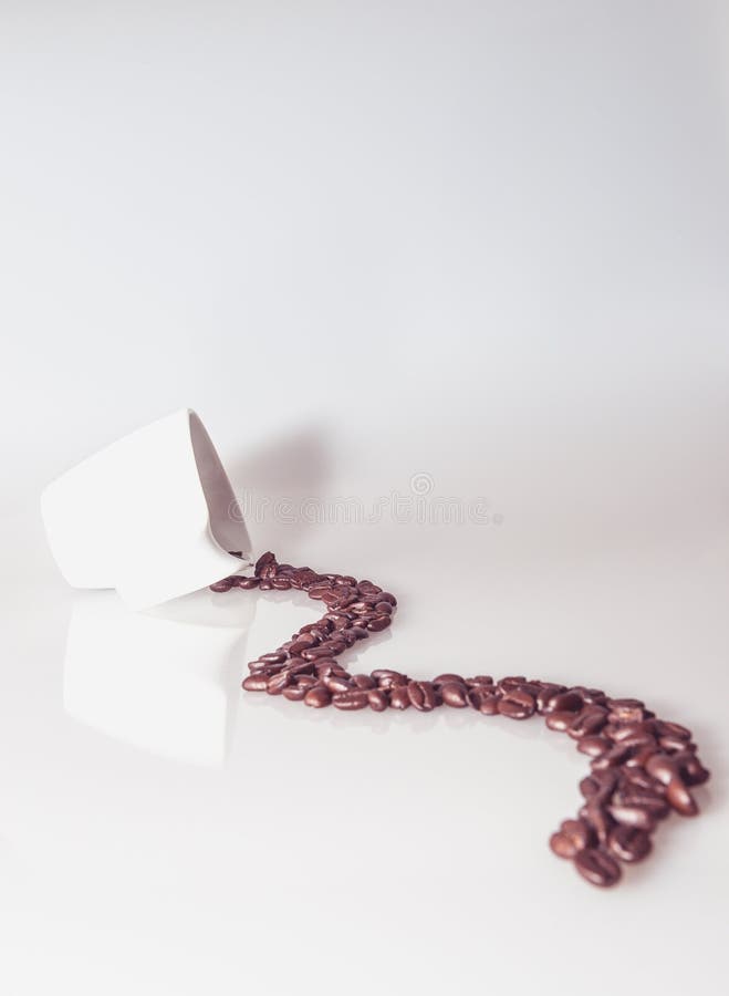 Coffee Path with Coffee Cup Stock Image - Image of aroma, bean: 57830835