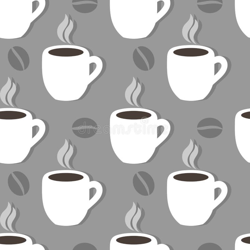 Coffee pattern stock vector. Illustration of food, symbol - 52465883