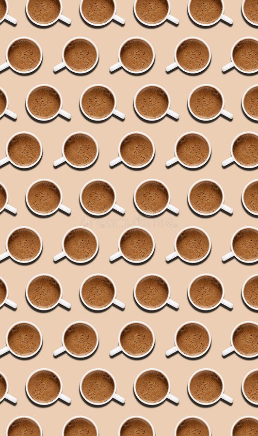 Coffee Pattern. Modern Design for Cafes and Restaurants Stock Photo ...
