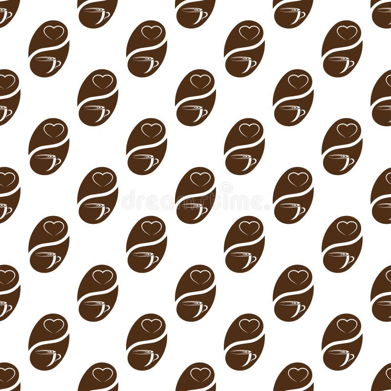 Coffee Pattern, Seamless Pattern Design for Coffee Shop Stock Vector ...