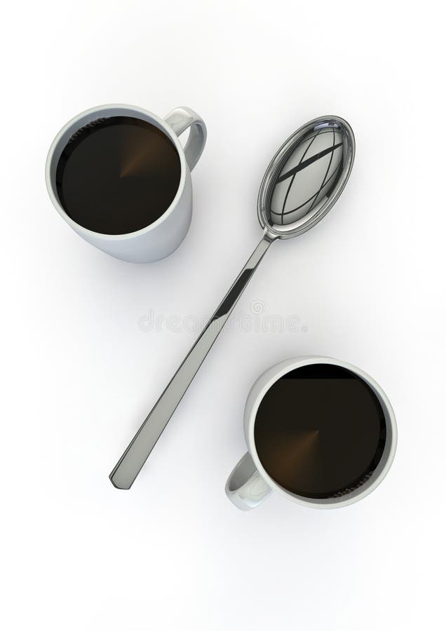 Coffee percentage stock illustration. Illustration of silverware - 19689181